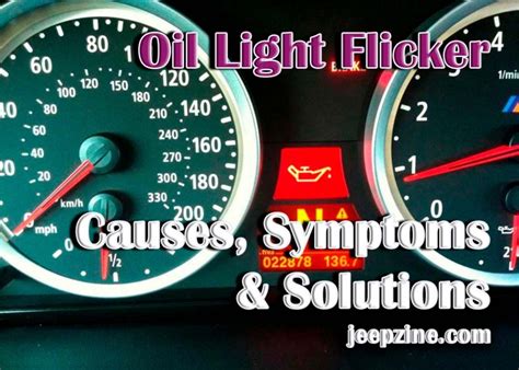solving an oil light flicker tips and solutions for common causes