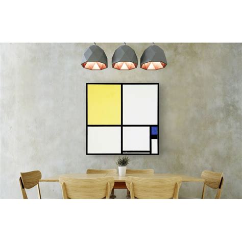 Tableau Sur Toile Mondrian Composition With Blue And Yellow