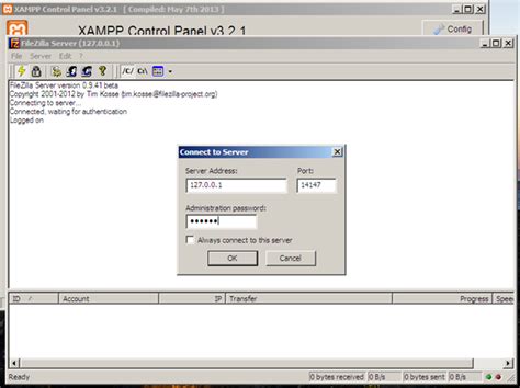 wan cara konfigurasi ftp server dengan xampp