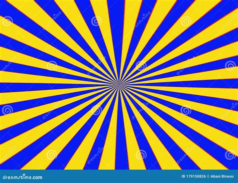 Blue Red Color Sun Burst Background And Design Stock Illustration