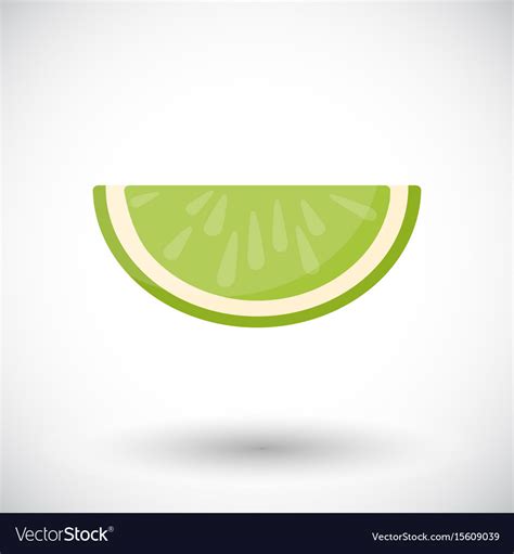 Lime Segment Flat Icon Royalty Free Vector Image