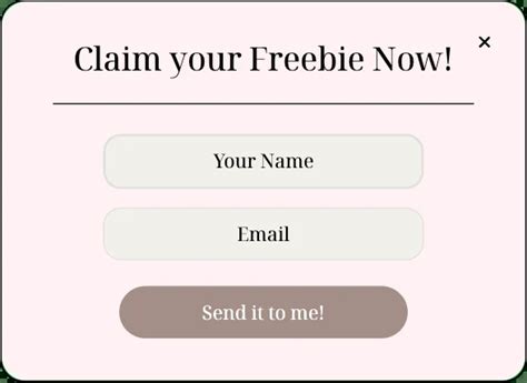 Freebie Claim Popup Template For Conversions Poper Templates