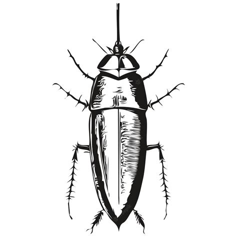 Grabe La Ilustración De La Cucaracha En Cucarachas De Estilo De Dibujo