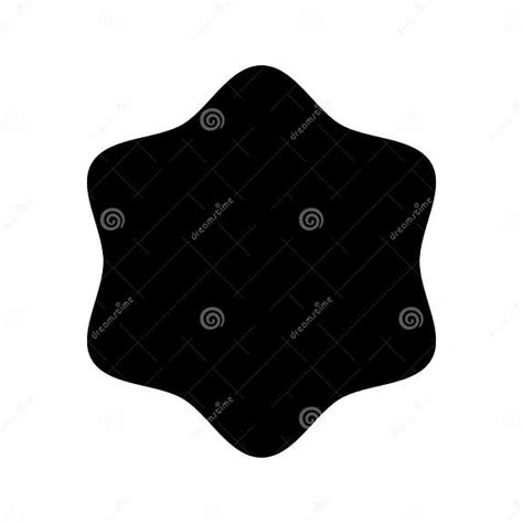 Round Shape With Wavy Edges Geometric Form With Scallop Borders Stock Illustration
