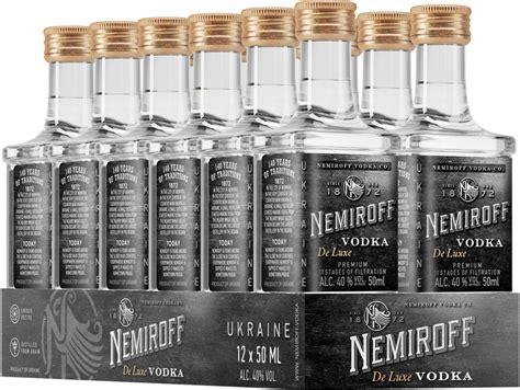 Упаковка горілки Nemiroff De Luxe 005 л 40 х 12 шт 4820181425111