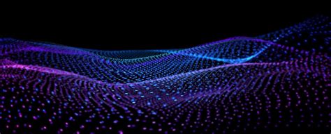 Digital Wave Particles Futuristic Wave Abstract Technology Background Vector Illustration