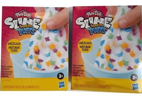 2 Cajas De Slime Play Doh Magic Puffs Ideal Para Regalo Meses Sin