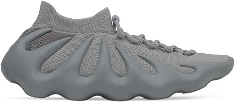 Adidas Mens Yeezy 450 Lace Up Sneakers Shoes Casual Grey