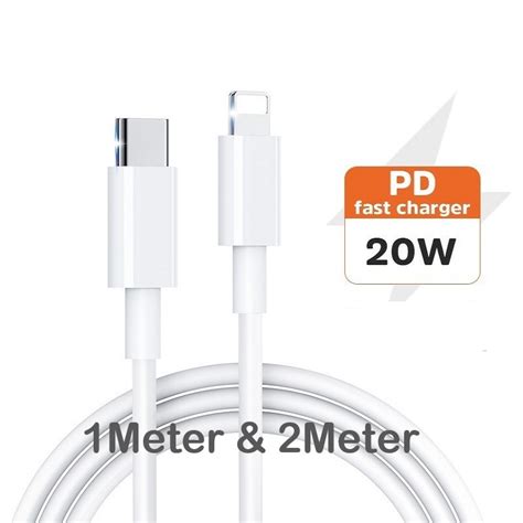 Jual Kabel Lightning Type C Data Fast Charging Usb Charger Pd 20w 18w Quick 2m 1m 2 Meter 1 M