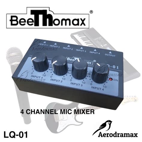 BeeThomax LQ 01 4 CHANNEL MICROPHONE MIXER Shopee Malaysia