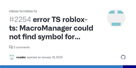 Error Ts Roblox Ts Macromanager Could Not Find Symbol For Promise