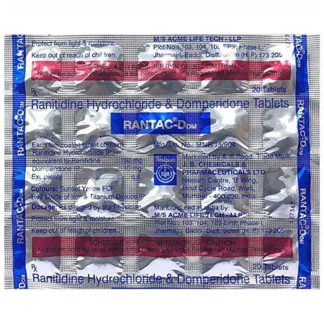 Rantac D Tablet Uses Price Dosage Side Effects Substitute Buy Online