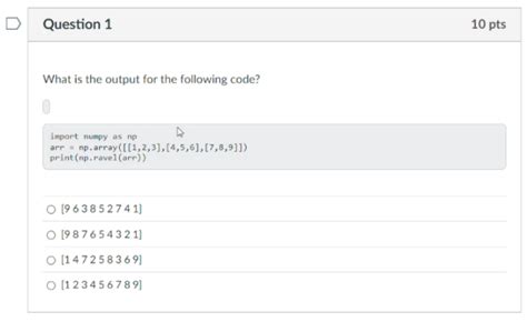 Solved Question What Is The Output For The Following Chegg