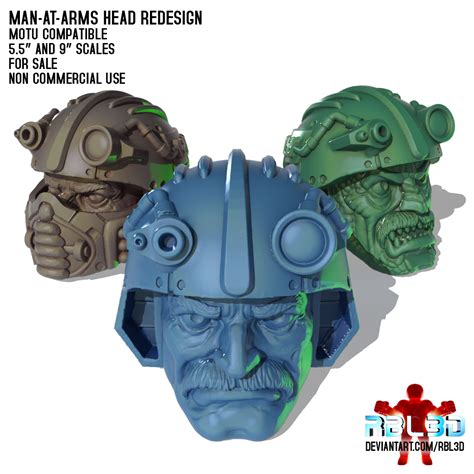 Man At Arms Head Redesign Motu Compatible By Rbl3d On Deviantart