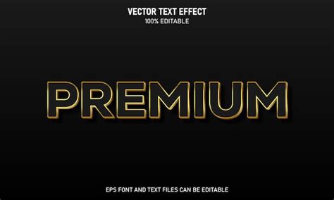 Premium Vector Premium 3d Style Gold Editable Text Effect