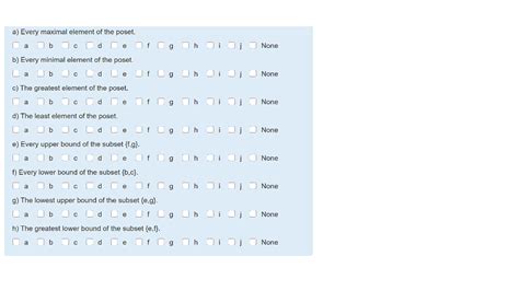 solved consider the hasse diagram of a poset below find the