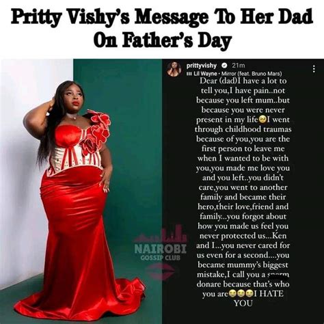 Pritty Vishi Message To Her Dad Sex And Relationships Kenya Talk