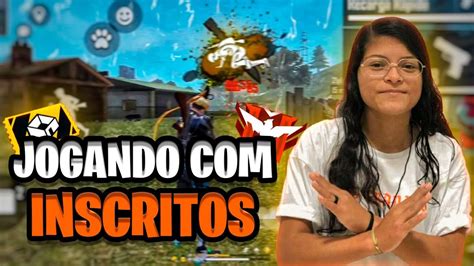 FREE FIRE AO VIVOJOGANDO INSCRITOSSALAS PESONALIZADAS YouTube