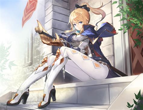 Anime Girls Sword Jean Genshin Impact Blonde Genshin Impact Hd