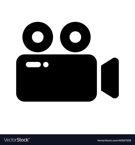 Cinema Camera Or Film Industry Or Recording Vector Image