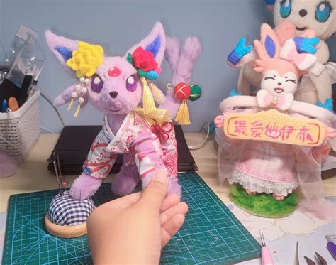 羊毛毡制作倾奇浮世风格太阳伊布完成！精灵宝可梦游民星空