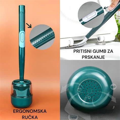 Silikonska četka Za Wc Sa Spremnikom Za Tekućinu Feniks Shop