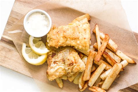 Healthy Fish And Chips With Homemade Tarter Sauce