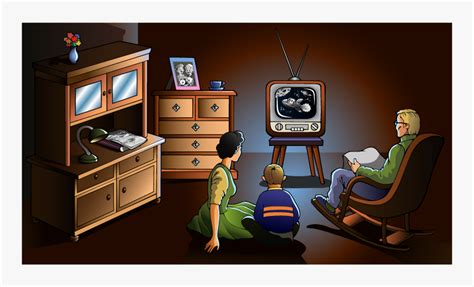 Папа смотрит телевизор рисунок 82 фото