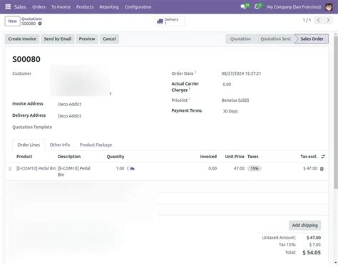 Odoo AfterShip Shipping Integration User Manual