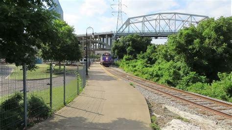 Nashville Wego Star Nrtx 121 F40ph 2 1980 1985 Pushing A 2 Coach Train To Riverside Station