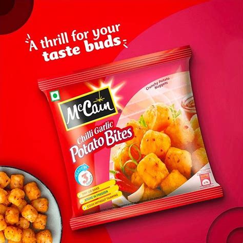 Mccain Chilli Garlic Potato Bites Nuggets Frozen Gharstuff