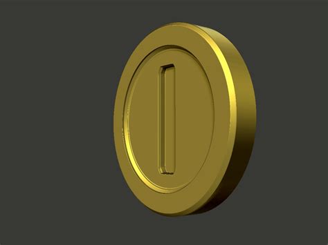 Archivo STL gratis Moneda de Super Mario Brothers Diseño imprimible