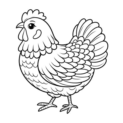A Very Cute Hen Coloring Page Download Print Or Color Online For Free
