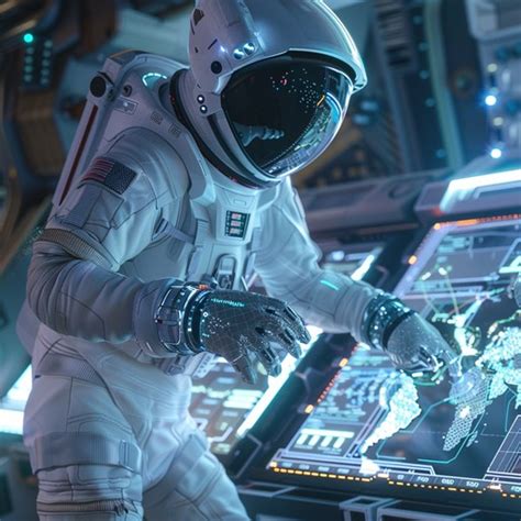 Free Astronaut Analyzing Data Image Astronaut Space Technology
