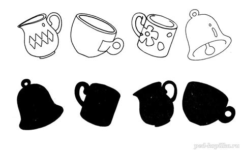 Задание на развитие внимания у детей Тени Соедини каждый предмет с его тенью