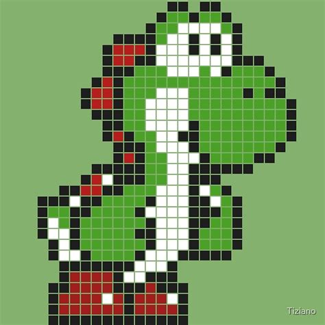 Pixel Yoshi Art Prints By Tiziano Redbubble