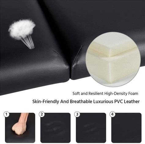 Hocc Professional Massage Table Three Foldable Massage Bed With Light