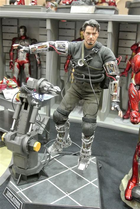 Selected Focused Of Iron Man Character Action Figure From Marvel Iron