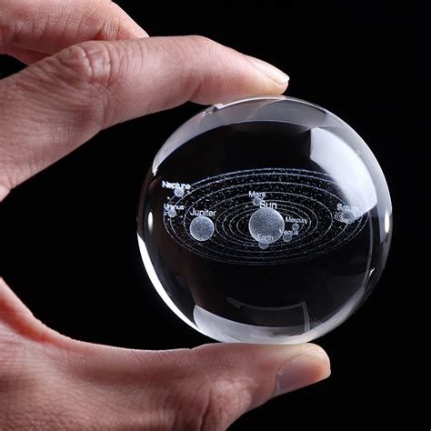 Laser Engraved Solar System Ball 3d Miniature Planets Model Sphere