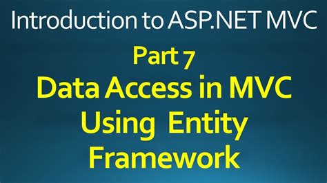 7 asp mvc data access in mvc using entity framework in hindi urdu