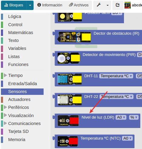 A05 Sensor LDR Mis Notas Sobre Programacion Easy Plug