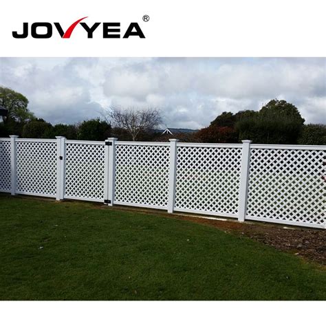 Decorative White Pvc Lattice Fence Panel Elena Fei