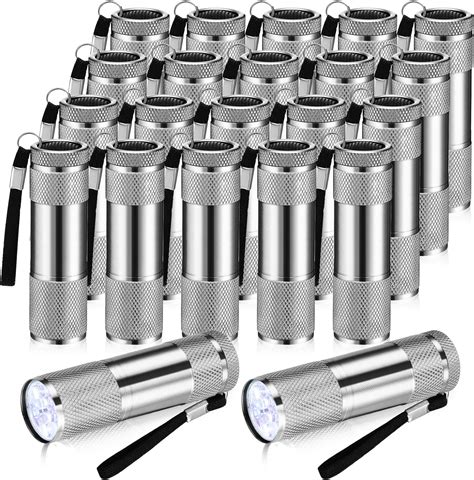 Vihose 20 Pcs Mini Flashlights Bulk Bright Aluminum Handheld Flash
