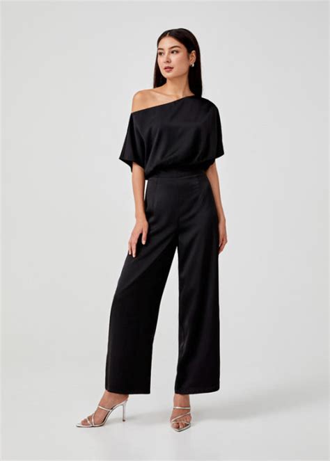 Final Sale Love Bonito Geordia Cold Shoulder Wide Leg Jumpsuit Lazada