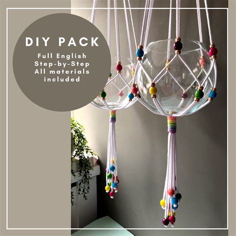 Diy Kit Macrame Plant Hanger Diy Kit Plant Hanger Craft Kit Diy Macrame