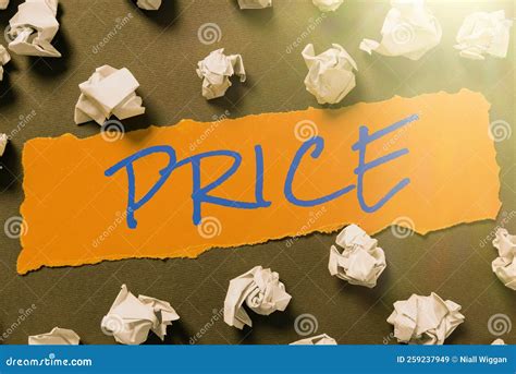 Conceptual Display Price Conceptual Photo Sum Of Values That Customer