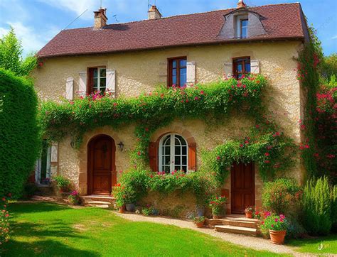 아름다운 프랑스 지방 스타일의 집 집 프랑스 지방 아름다운 배경 일러스트 및 사진 무료 다운로드 Pngtree