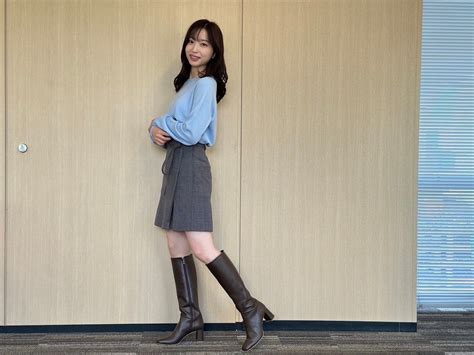 ミニスカートを大人っぽく♪『めざましテレビ』お天気キャスター林佑香さんの毎日コーデ【10月12日分】