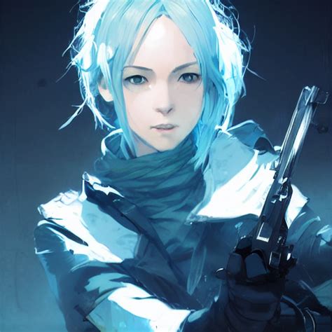 KREA AI Realistic Portrait Of Sinon From Sword Art Online