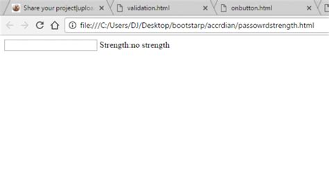 Html Css And Js Program To Password Strength Without Ajax Kashipara
